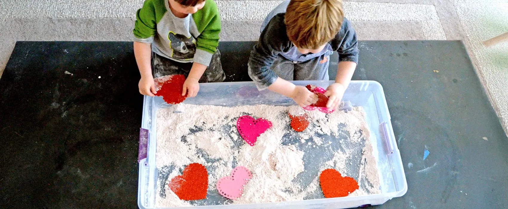 20 Easy & Fun Valentine’s Day Sensory Bins Kids Will Love